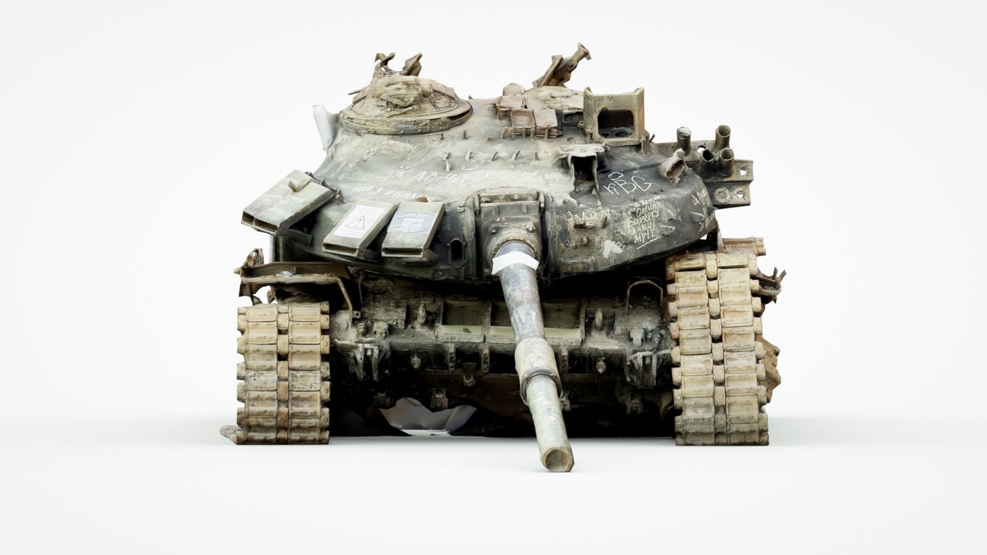 Russian T-72B3 tank destroyed by Ukrainian army 3D model | CGTrader