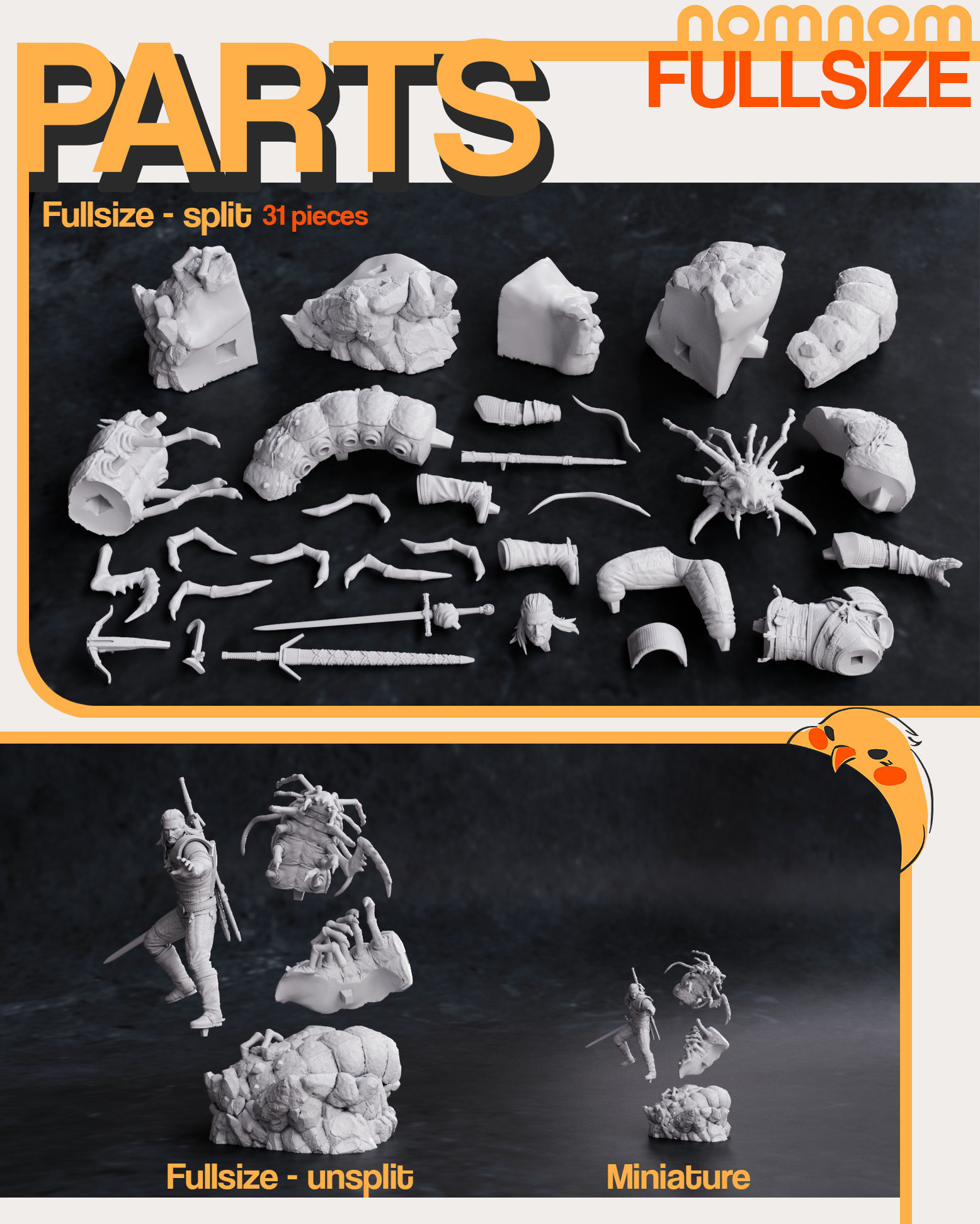 Geralt from The Witcher 3D model 3D printable | CGTrader