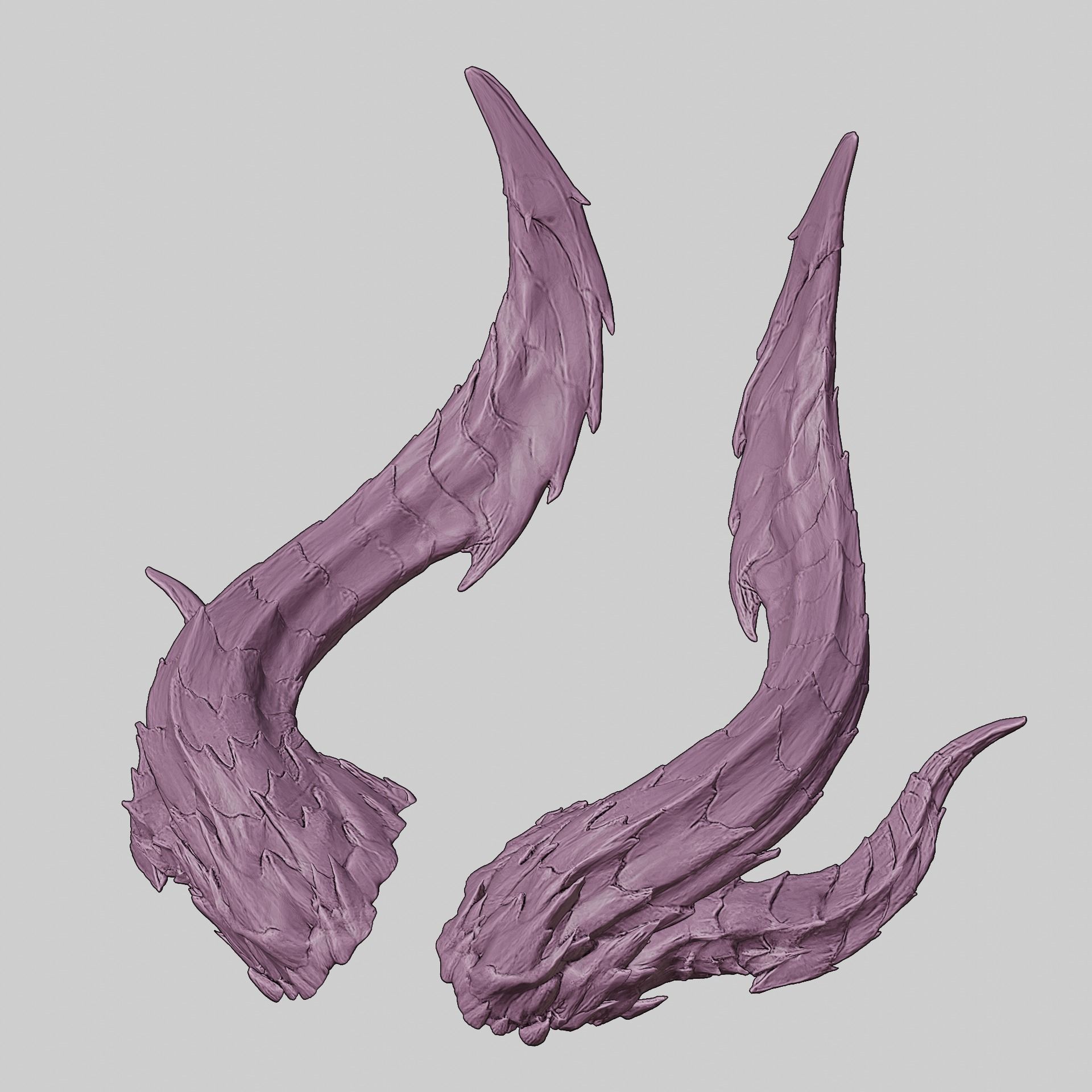 Fantasy Devil Raphael Haarlep Incubus Horns Set Baldurs Gate 3 3D model ...