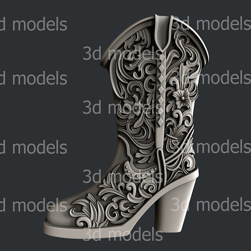 3d STL models for CNC or 3d printer boots P475 3D model | CGTrader