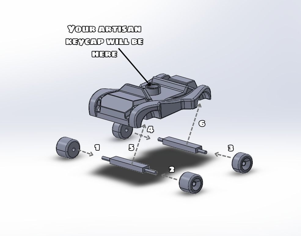 3D Artisan Keycap Storage Box - Compact and Race-Inspired 3D model 3D ...