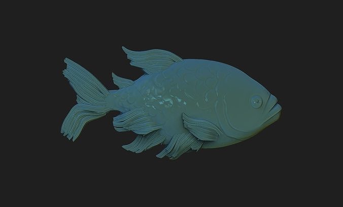 fish bas-relief 3D model 3D printable | CGTrader