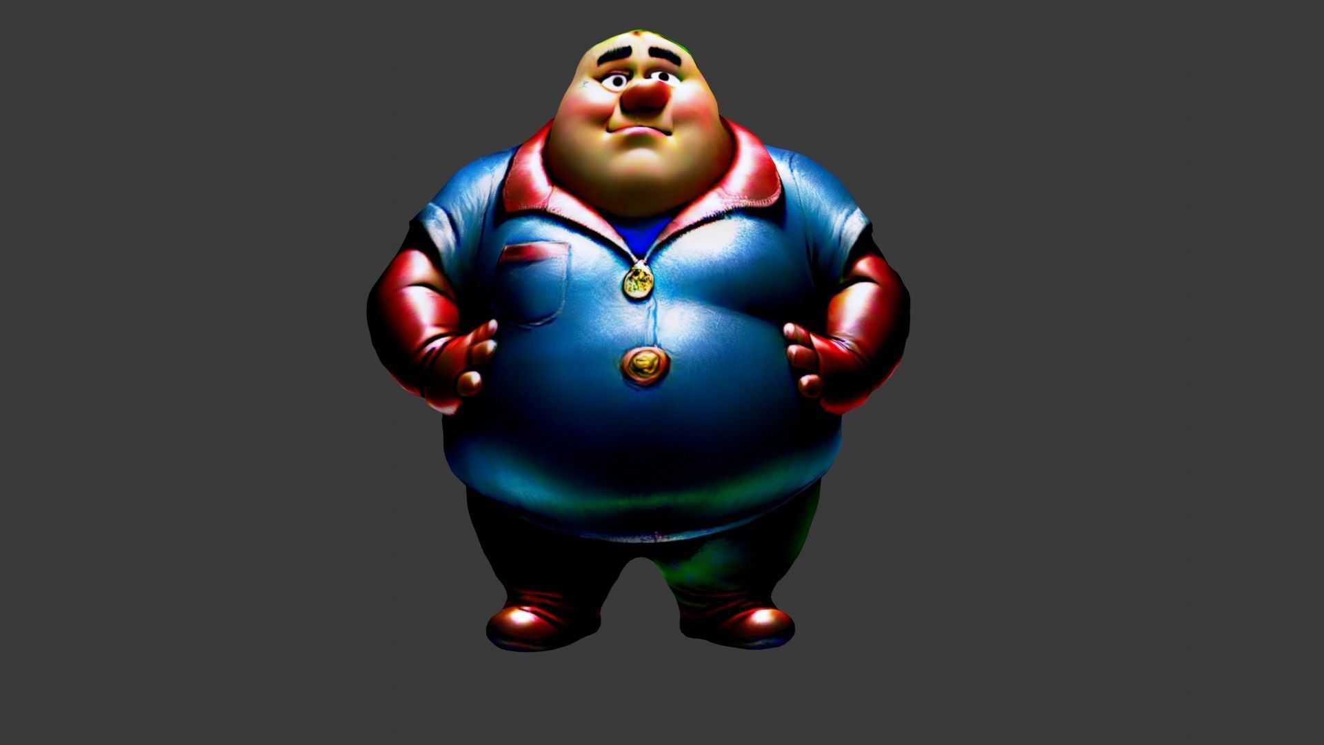 3D model Fat Cartoon Man VR / AR / low-poly | CGTrader