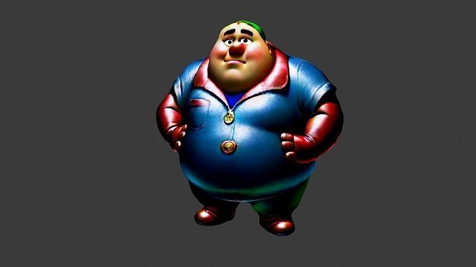 3D model Fat Cartoon Man VR / AR / low-poly | CGTrader