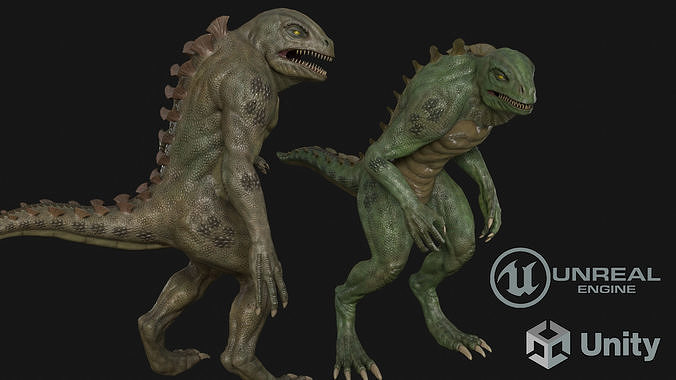 3D model Lizard monster2 VR / AR / low-poly | CGTrader