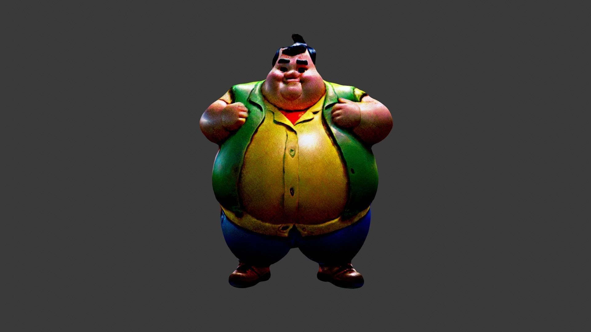 3D model Fat Man Cartoon VR / AR / low-poly | CGTrader