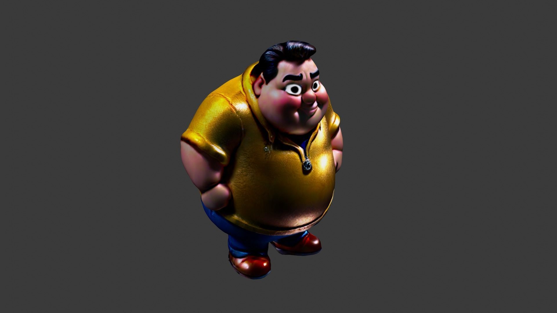 3D model Fat Man Cartoon VR / AR / low-poly | CGTrader