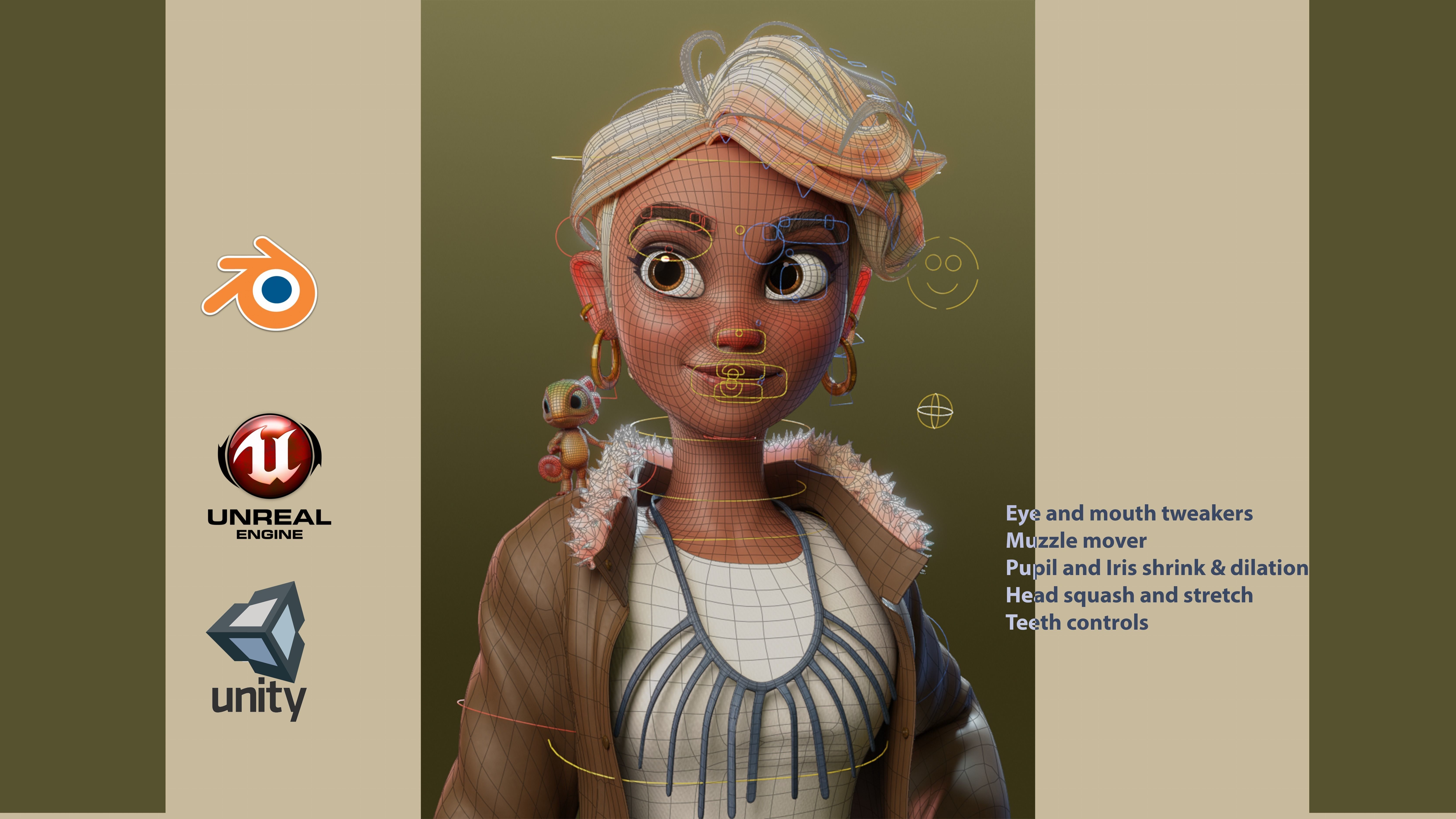Prudy Blender Version 3D model rigged | CGTrader