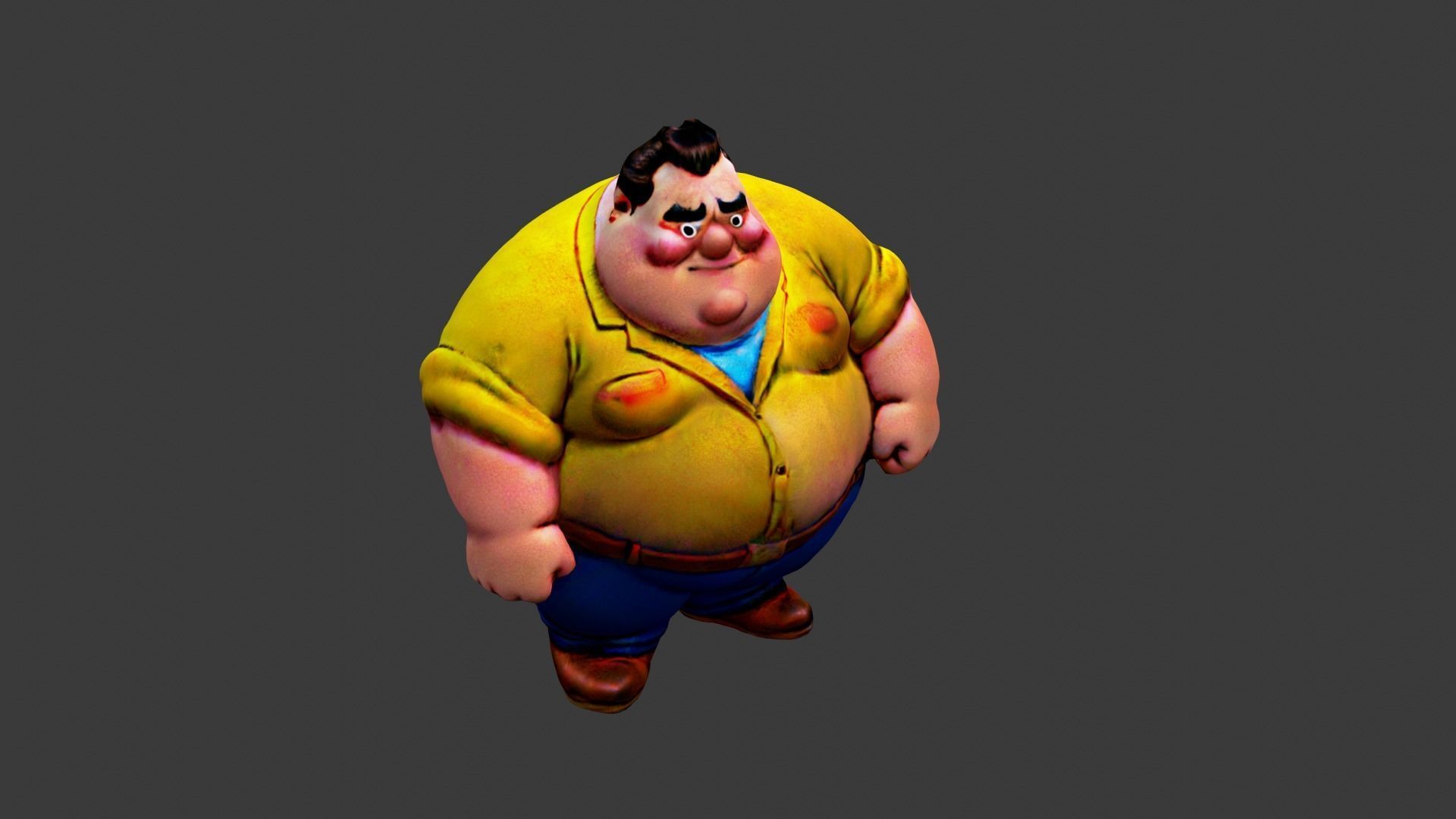 3D model Cartoon Fat Man VR / AR / low-poly | CGTrader