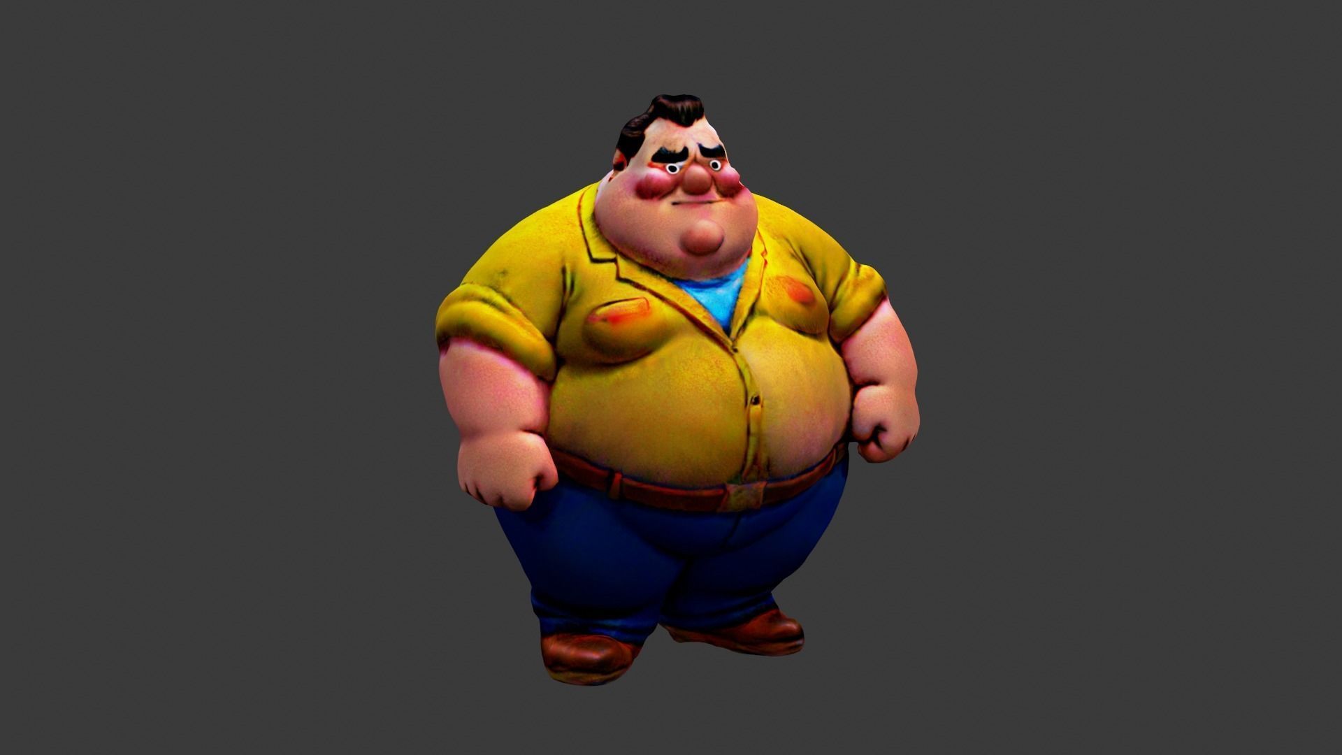 3D model Cartoon Fat Man VR / AR / low-poly | CGTrader