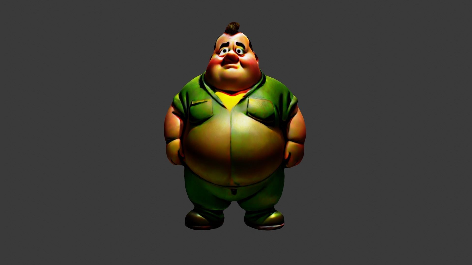 3D model Cartoon Fat Man VR / AR / low-poly | CGTrader