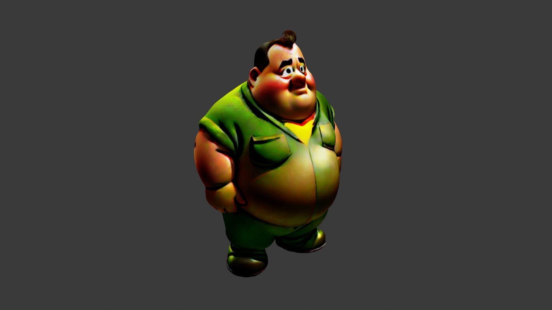 3D model Cartoon Fat Man VR / AR / low-poly | CGTrader