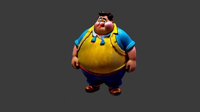 3D model Fat Man Character VR / AR / low-poly | CGTrader