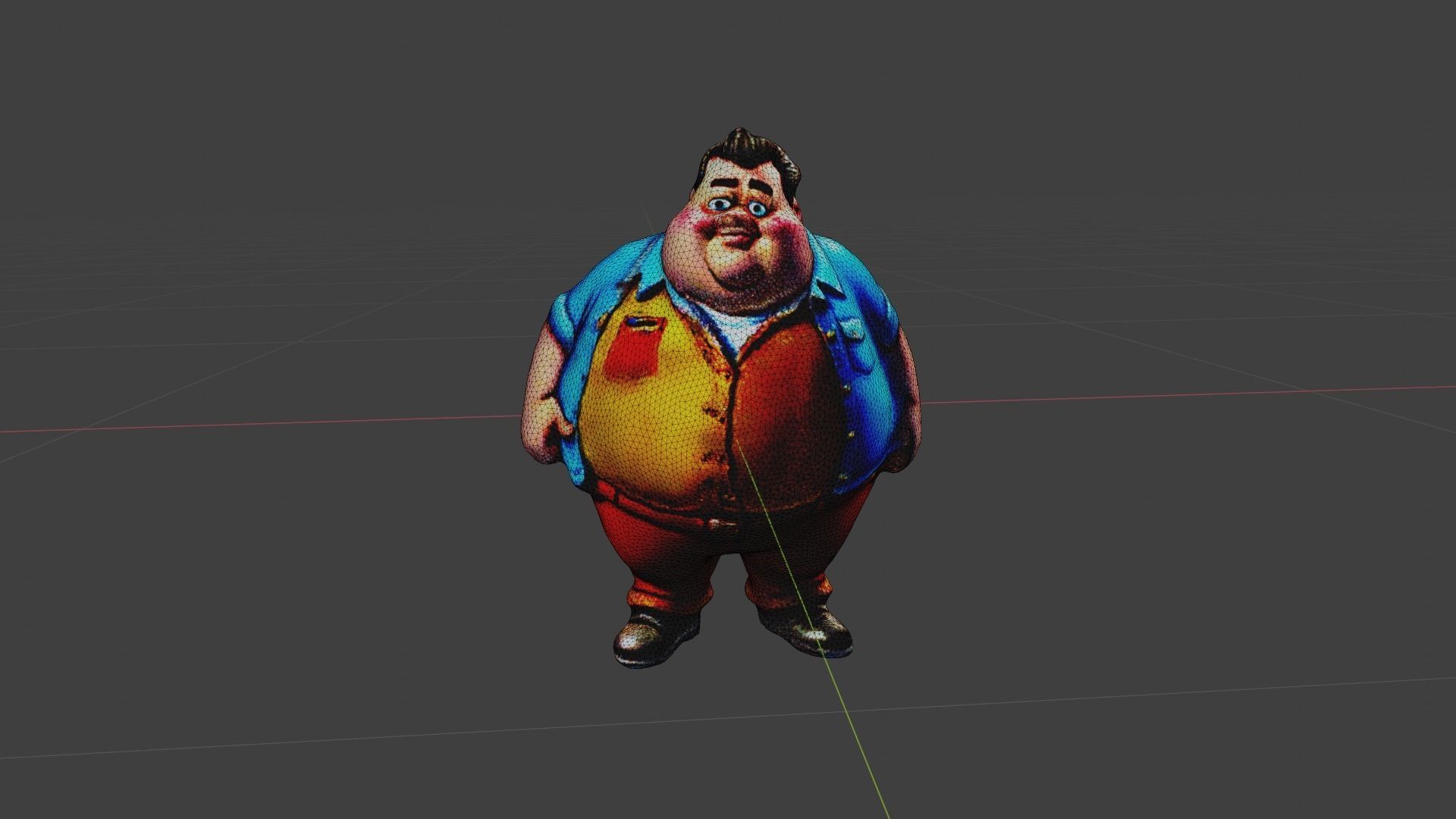 3D model Fat Man Character VR / AR / low-poly | CGTrader