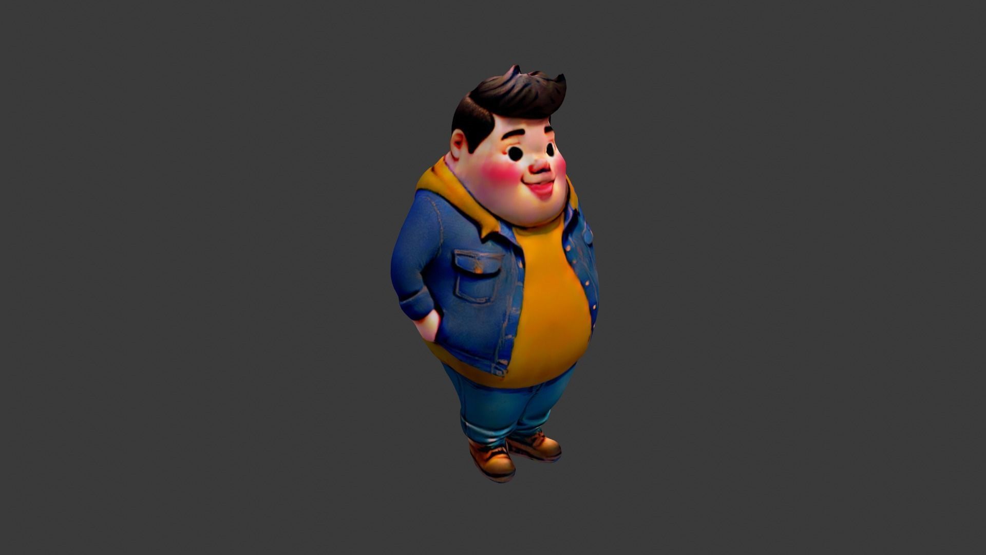 3D model Fat Man Character VR / AR / low-poly | CGTrader