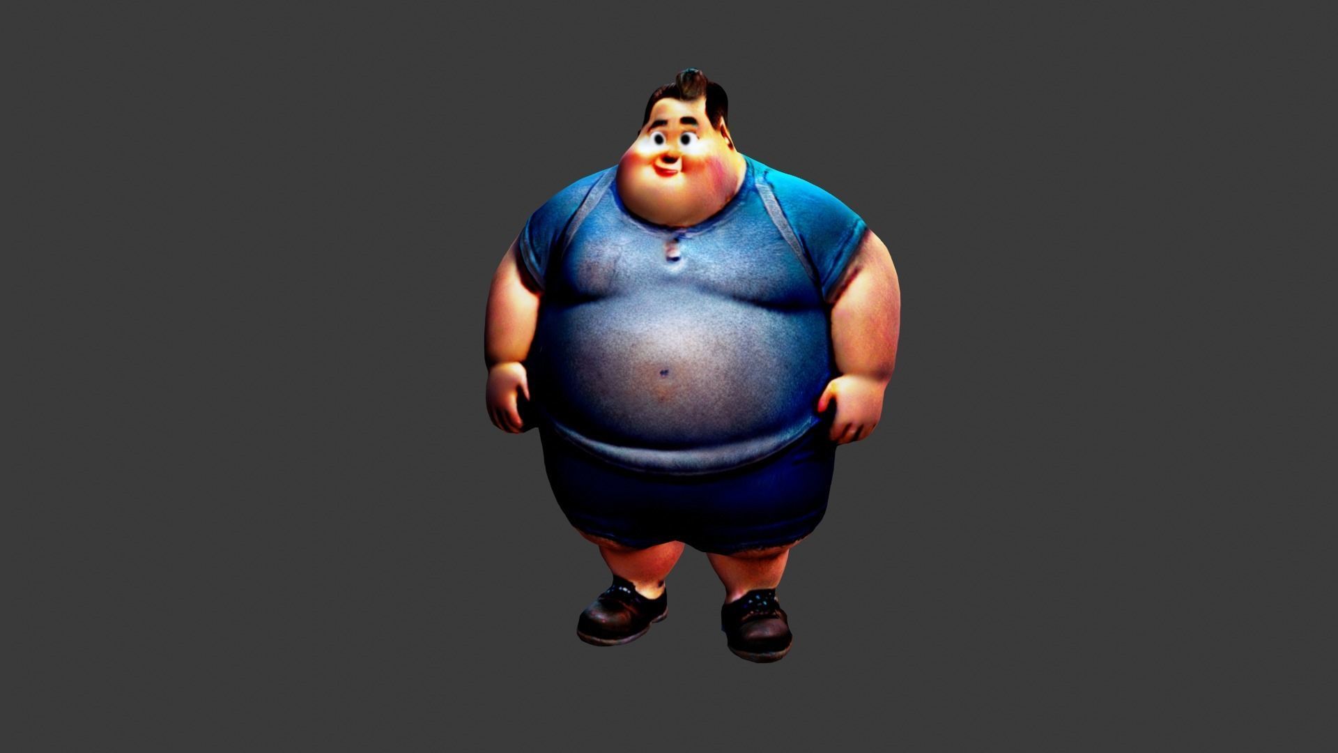 3D model Fat Man Character VR / AR / low-poly | CGTrader