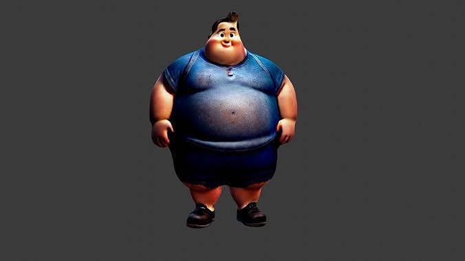 3D model Fat Man Character VR / AR / low-poly | CGTrader