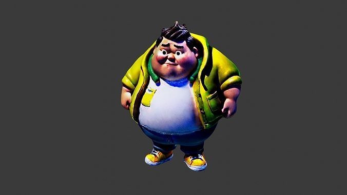 3D model Fat Man Character VR / AR / low-poly | CGTrader