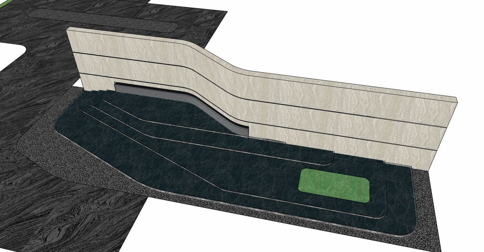 entrance boundary wall 3d model 3D model | CGTrader