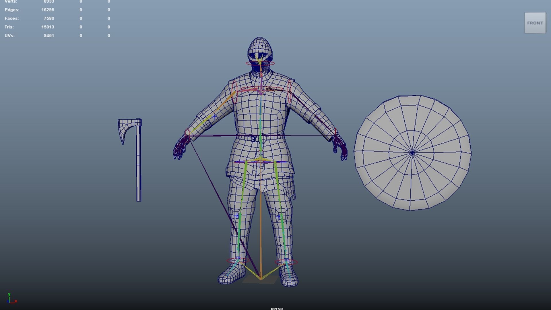 3D model Viking 1 A pose Low-poly character redy for games VR / AR / low-poly | CGTrader