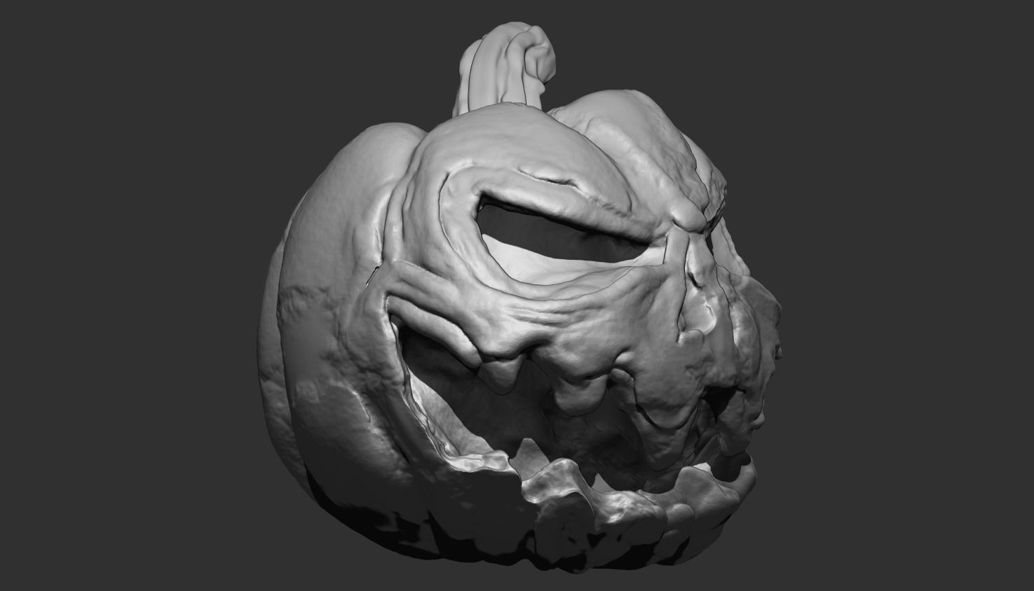 scary 3d pumpkin for 3d print for halloween 3D model 3D printable ...