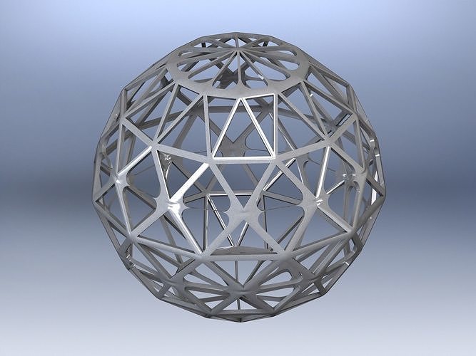 Wireframe Shape Geometric Sphere Cut Diamond 3D model 3D printable ...