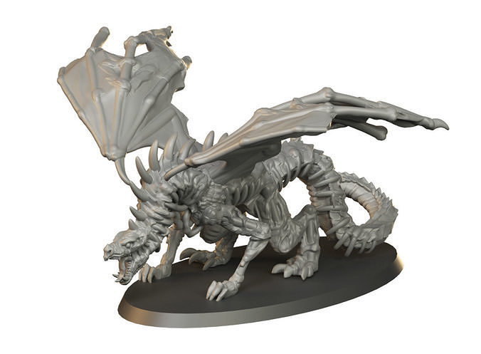 Undead Dragon 3D model 3D printable | CGTrader
