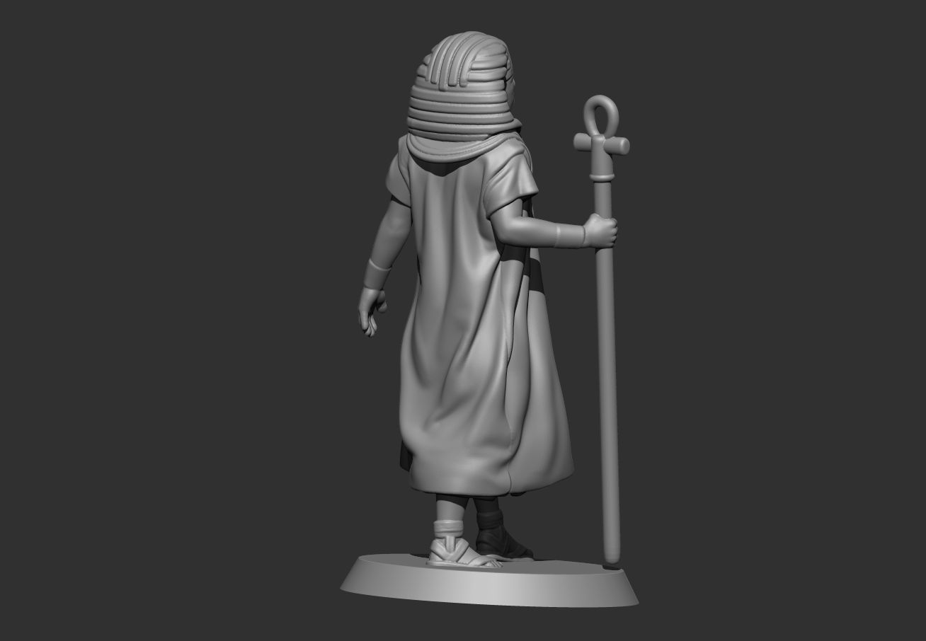 Gor Egyptian God With Staff 3D model 3D printable | CGTrader