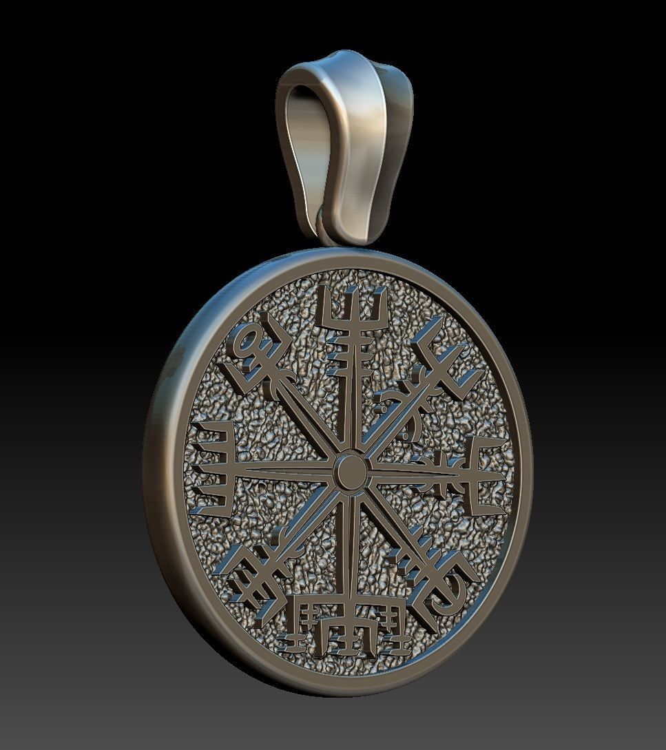 RUNIC COMPASS VEGVISIR 3D model 3D printable | CGTrader