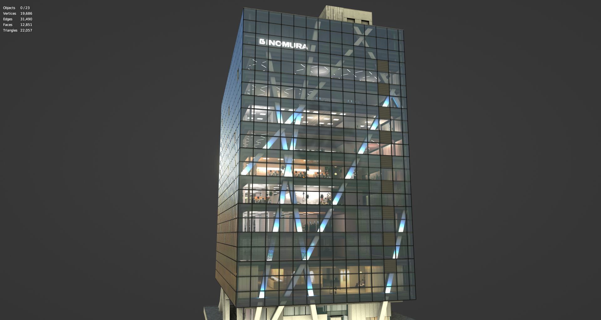 3D model Tokyo Corporate Office Building VR / AR / low-poly | CGTrader