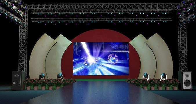 Stage party concert fashion catwalk T station 103 3D model | CGTrader