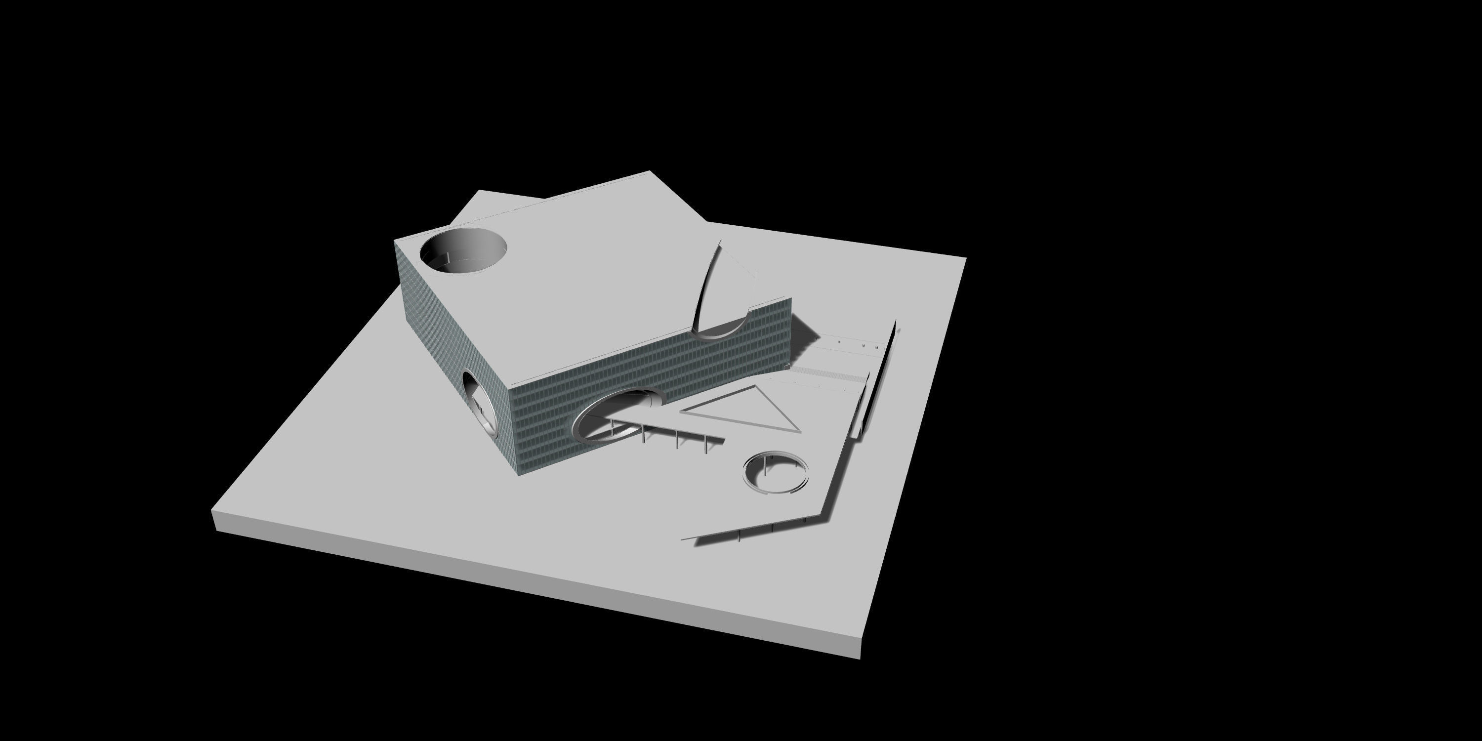 Tadao Ando - Poly Grand Theater 3D model | CGTrader