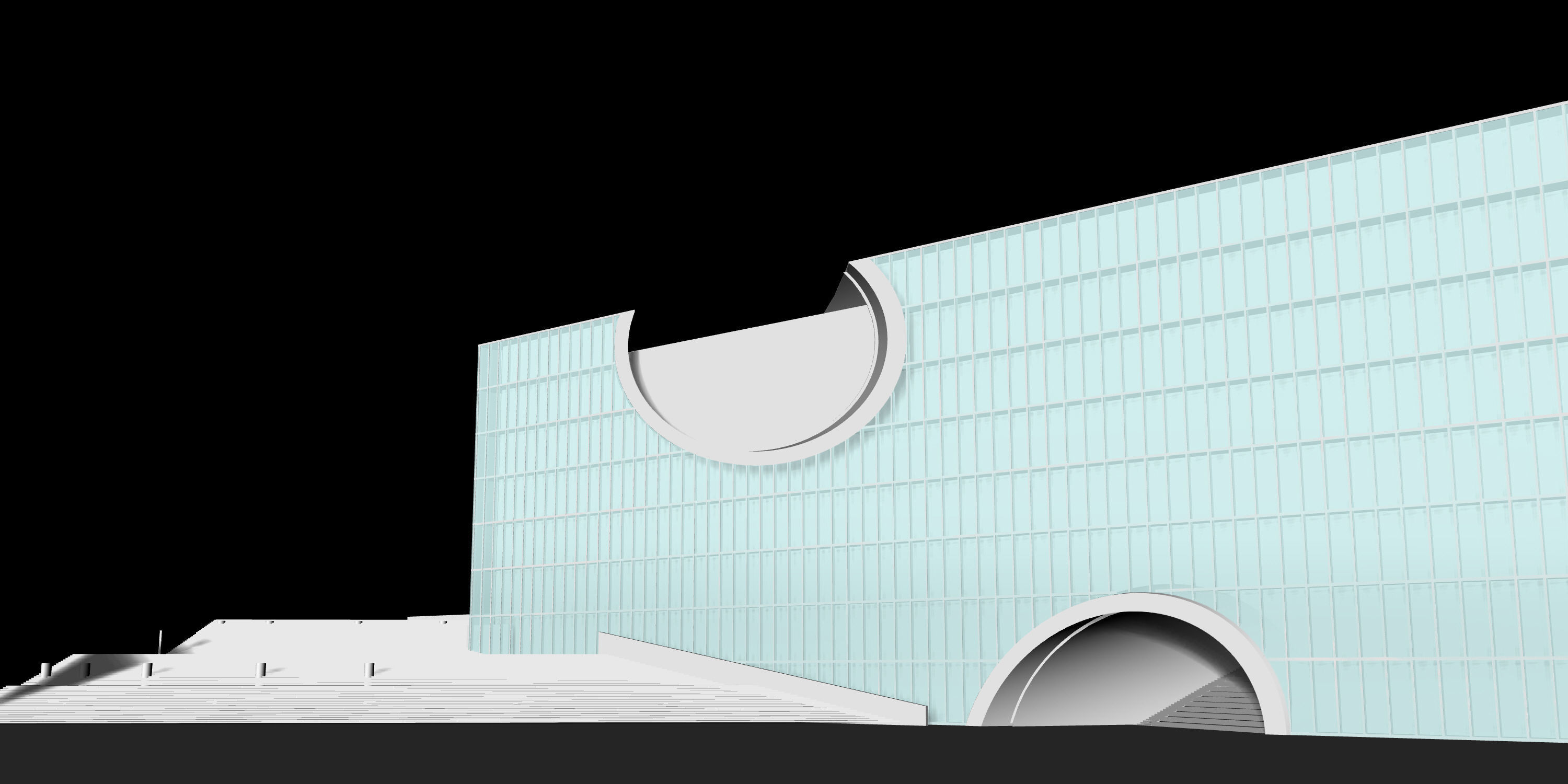 Tadao Ando - Poly Grand Theater 3D model | CGTrader