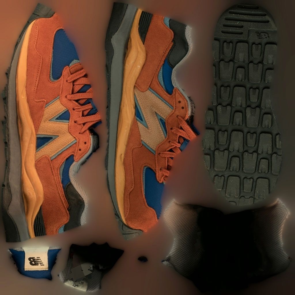 3D model NEW BALANCE 3D SHOES - BLUE - ORANGE VR / AR / low-poly | CGTrader