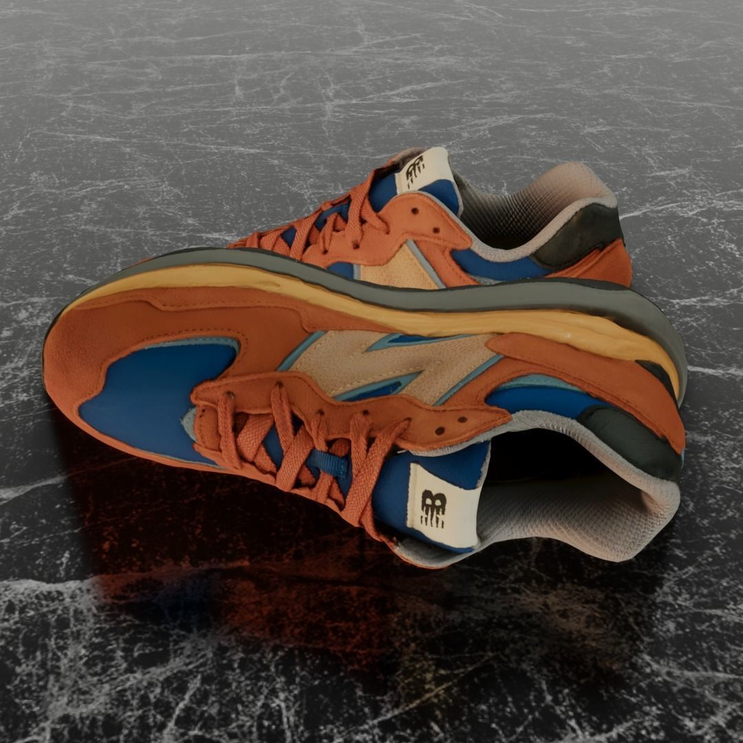 3D model NEW BALANCE 3D SHOES - BLUE - ORANGE VR / AR / low-poly | CGTrader