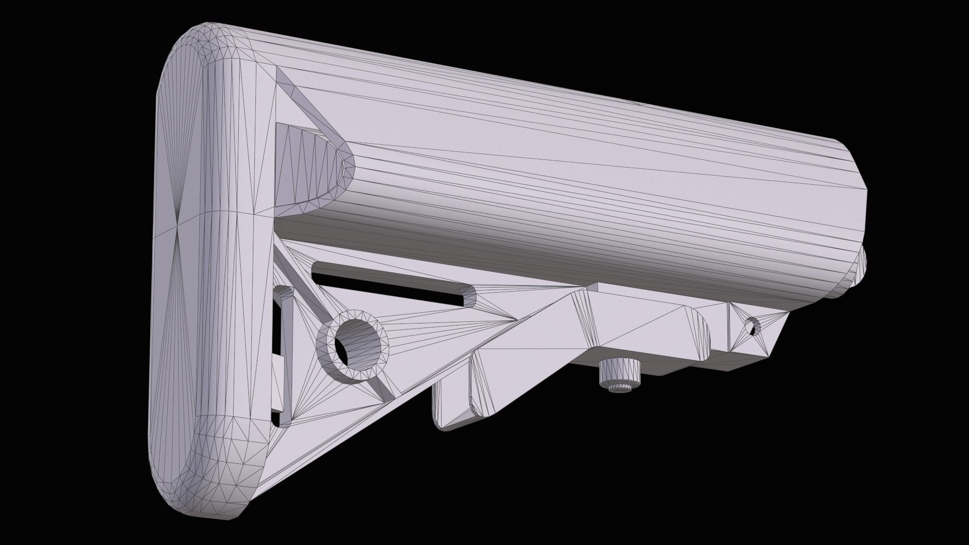 3D model AR-15 AR-10 stock B5 Systems LMT Sopmod VR / AR / low-poly ...