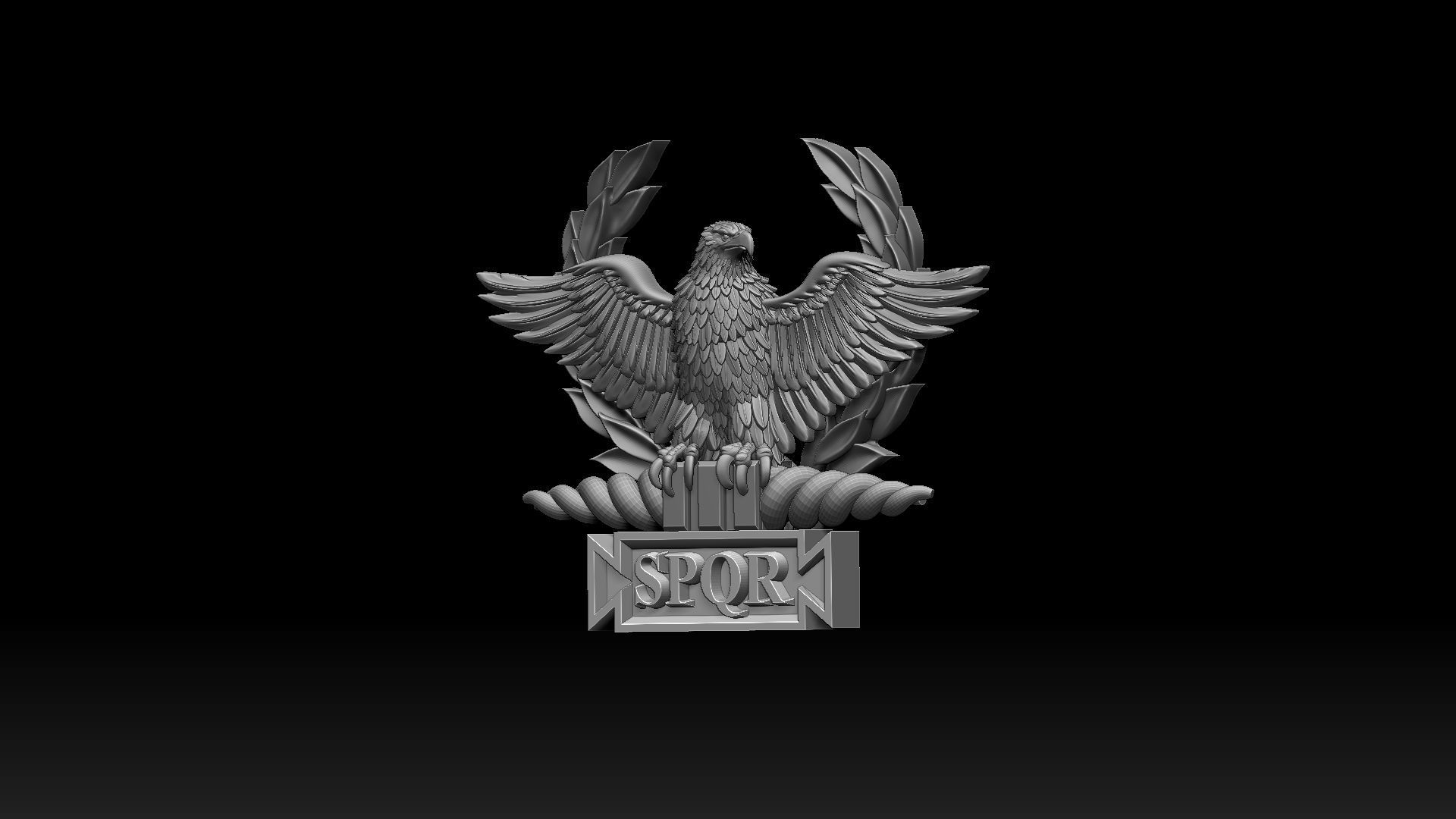 EMBLEM Roman Empire SPQR 3D model 3D printable | CGTrader