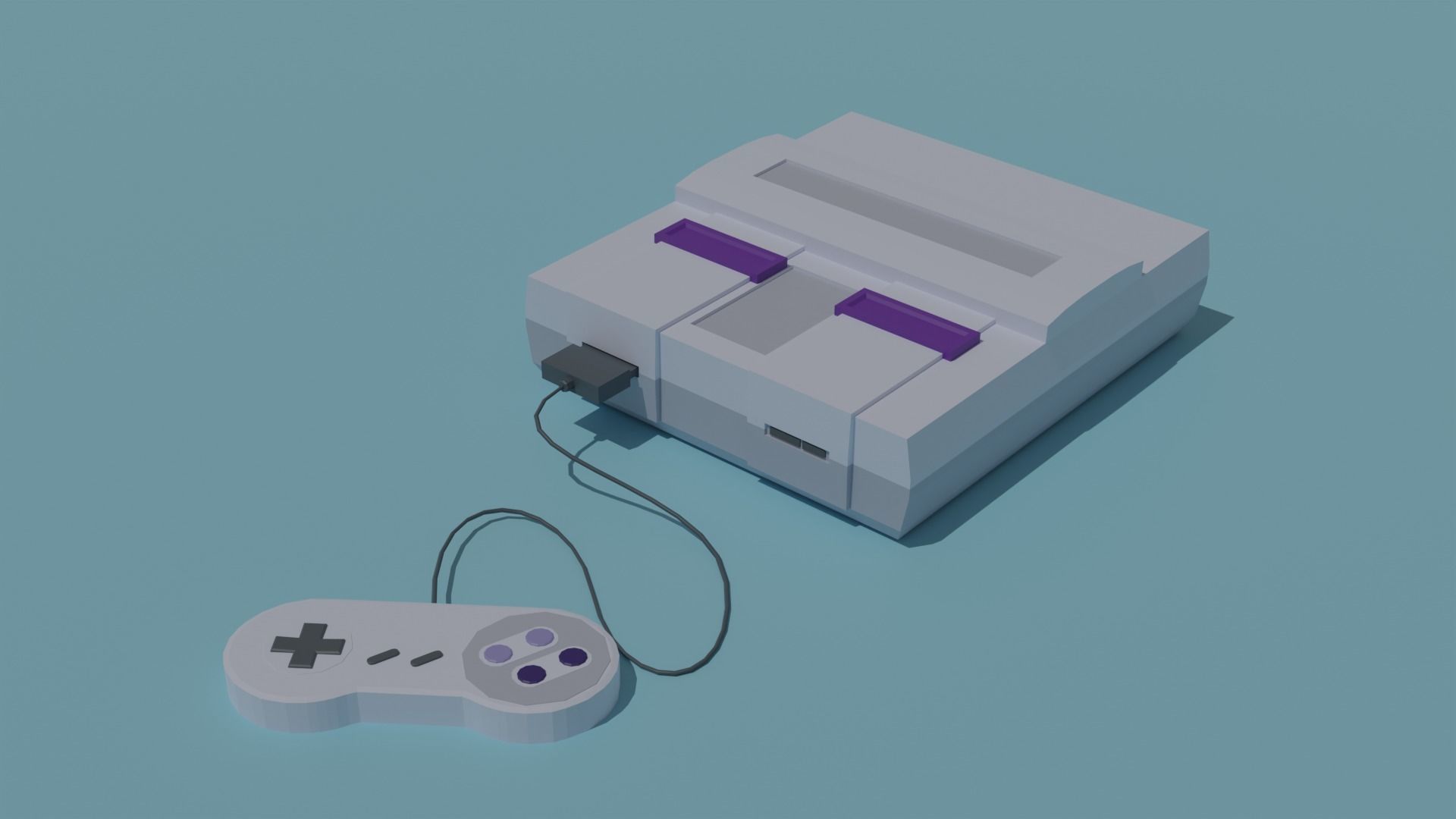 3D model Low Poly Nintendo SNES 3D Model VR / AR / low-poly | CGTrader