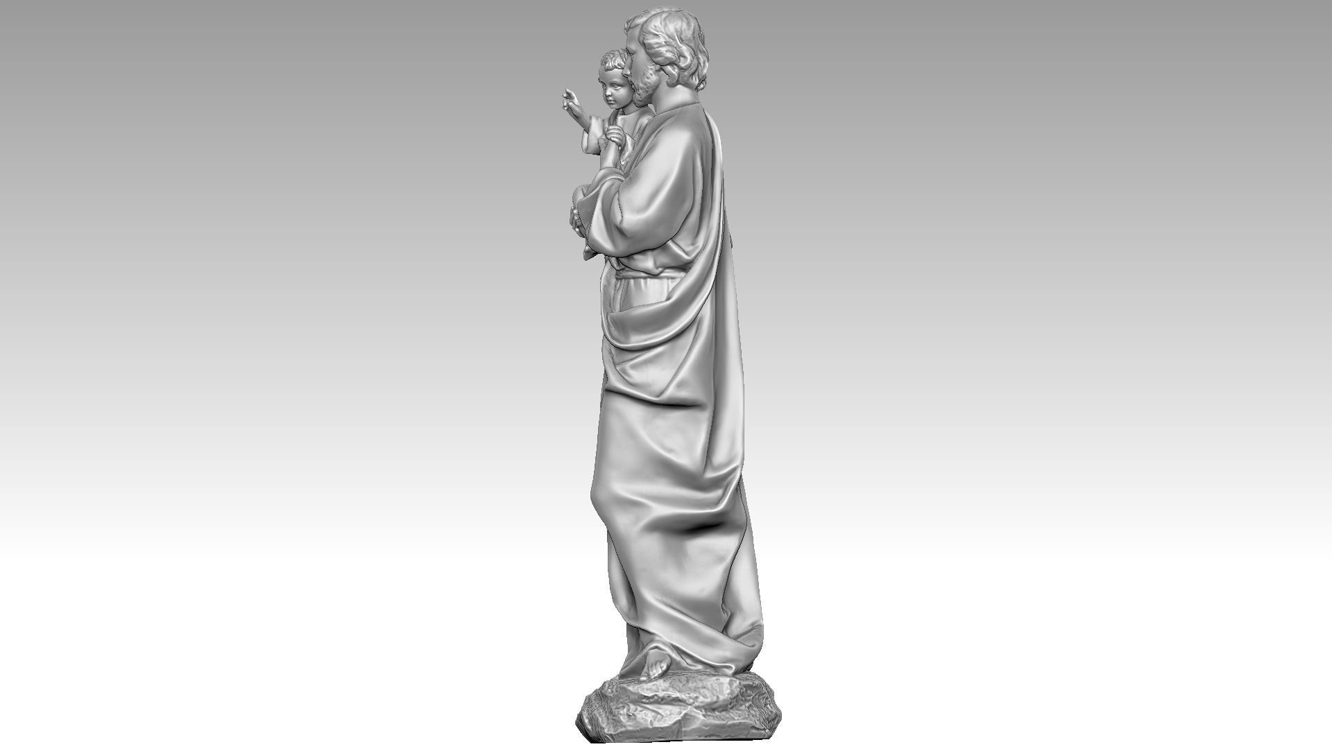 Saint Joseph Carrying Child Jesus 3D model 3D printable | CGTrader