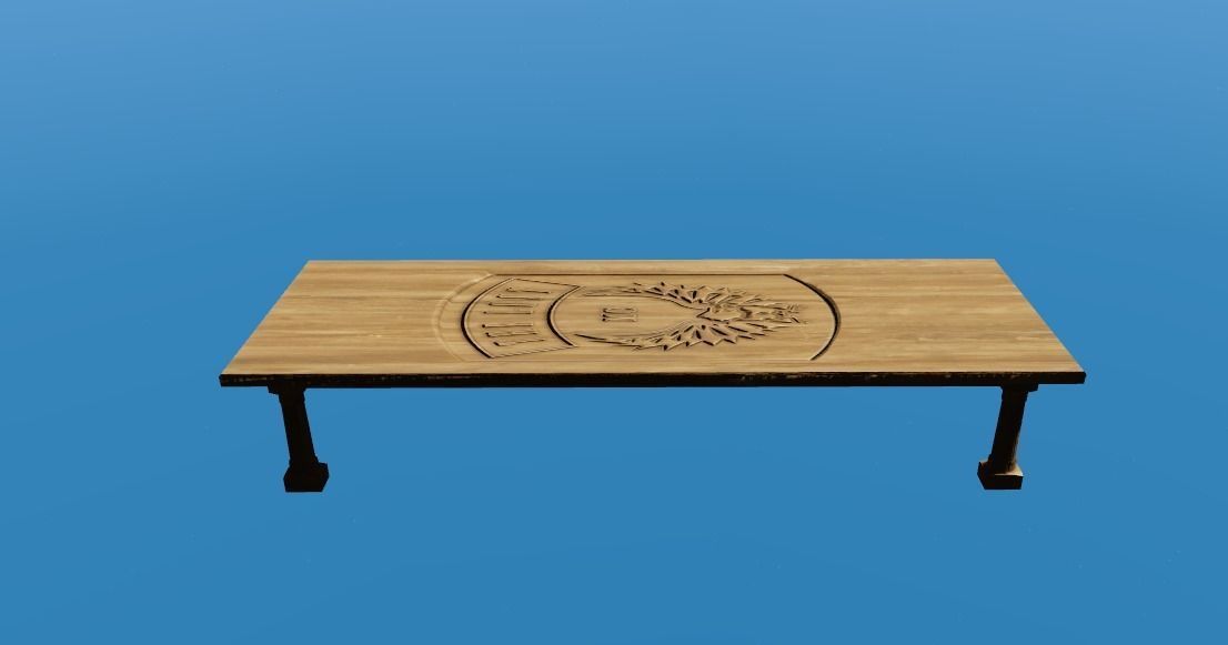 3D model Wooden The Lost MC Table Low-poly 3D model - Fivem Ready VR ...