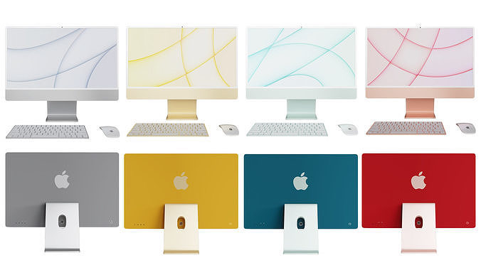 iMac 24 Monitor Collection 3D model | CGTrader