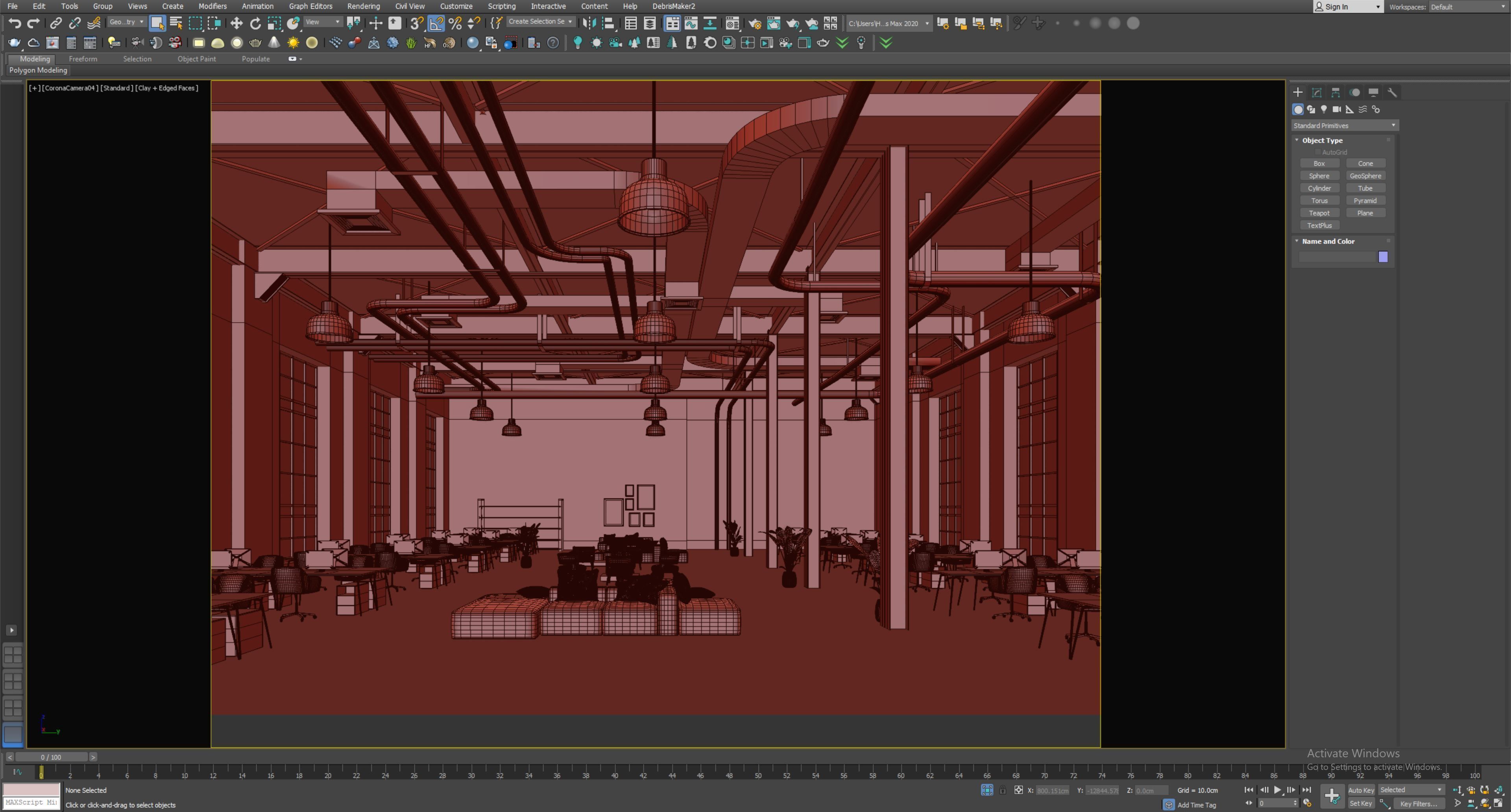 interior scene loft office 05 3D model | CGTrader