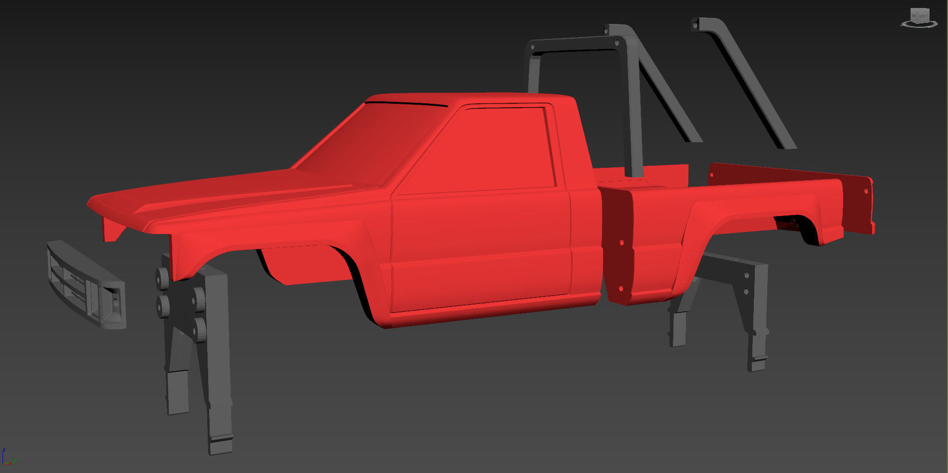 HILUX BODY RC PRINTABLE CAR BODY 3D model 3D printable | CGTrader
