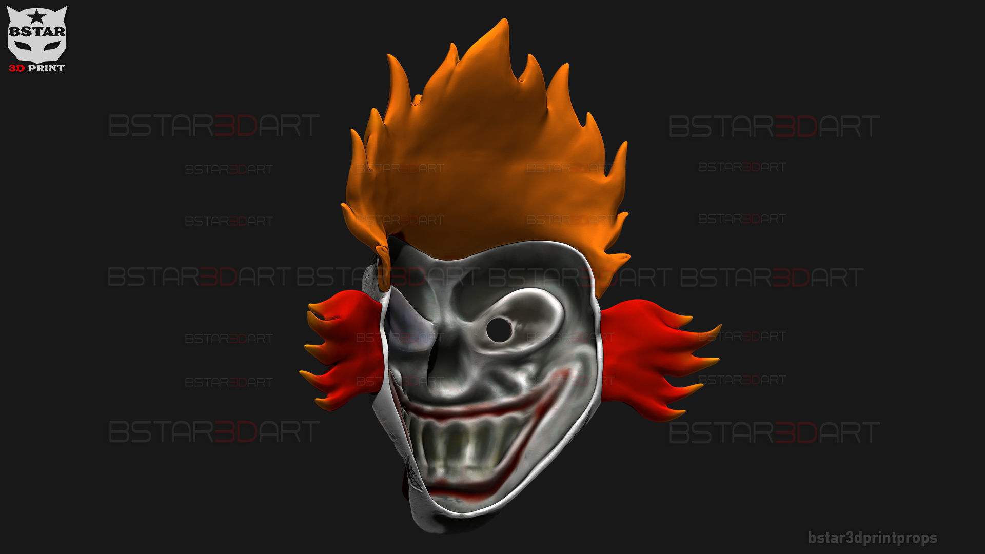 Sweet Tooth Twisted Metal Mask With Hair High Quality 3D model 3D ...
