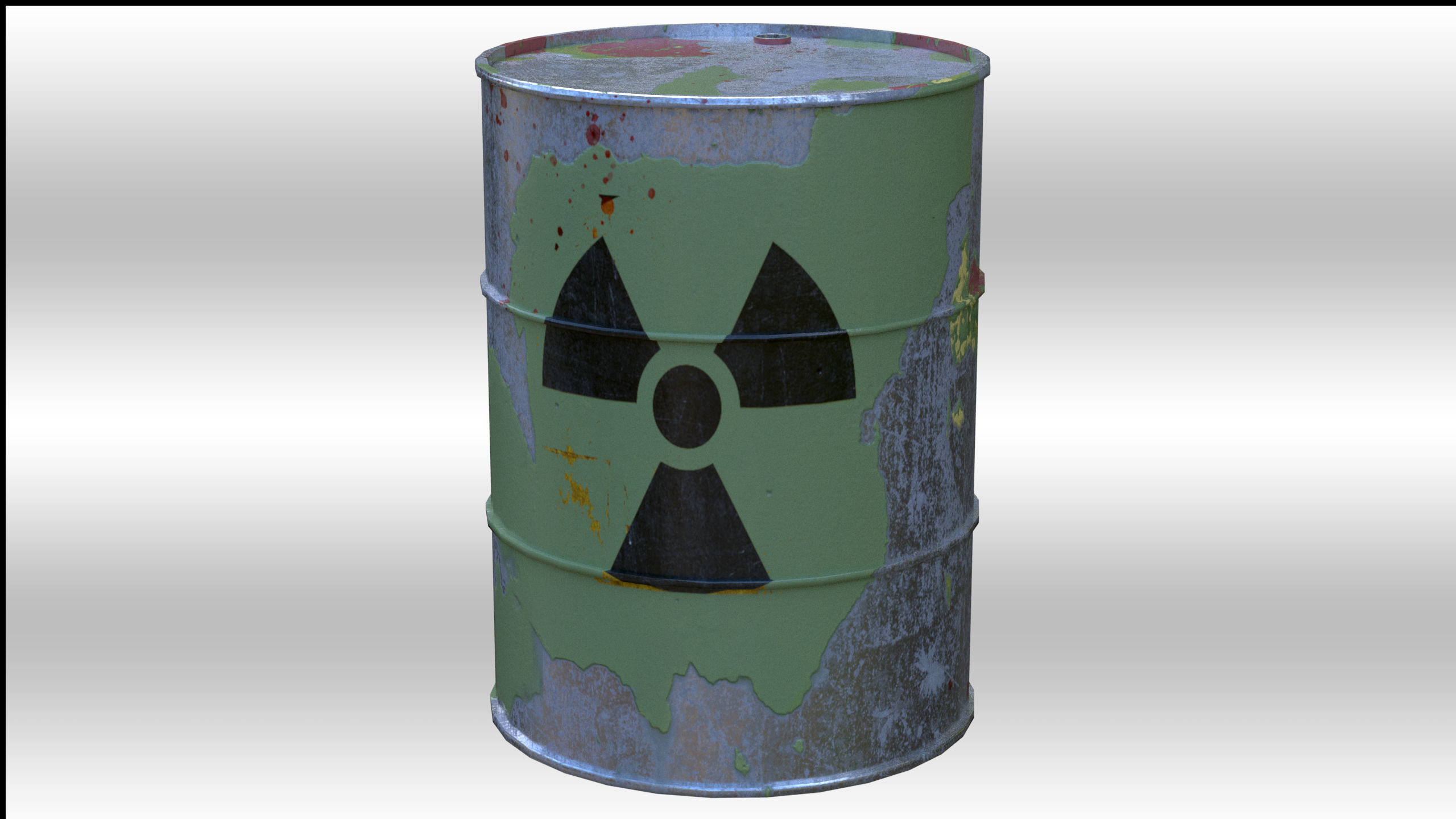 3D model Low Poly Game Ready Military Nuke Barrel Prop Barrel VR / AR ...