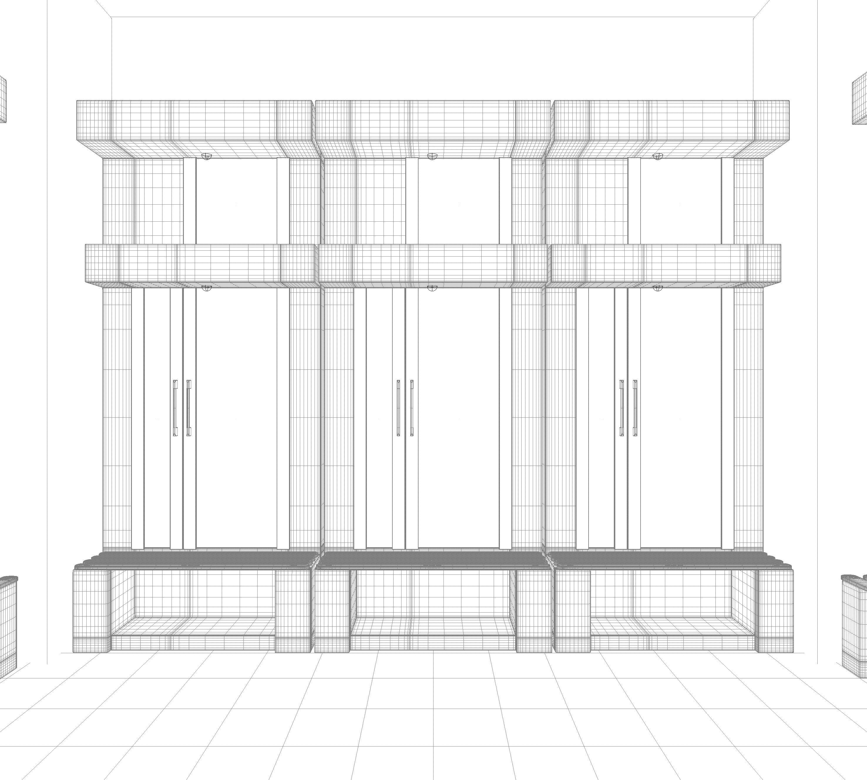 Sports Change Locker Room 3D model | CGTrader