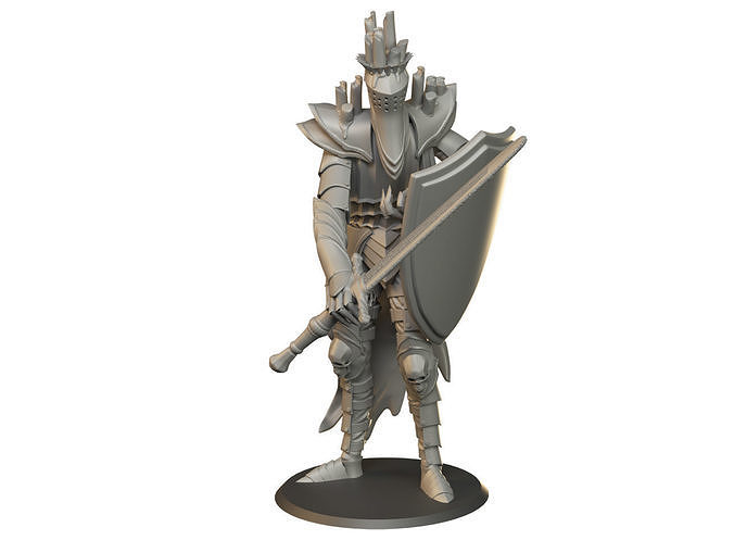 Cursed Knight with sword and shield 3D model 3D printable | CGTrader