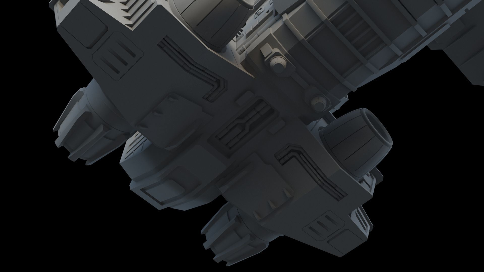 Spaceship - Sci Fi Transport Ship 3D model | CGTrader