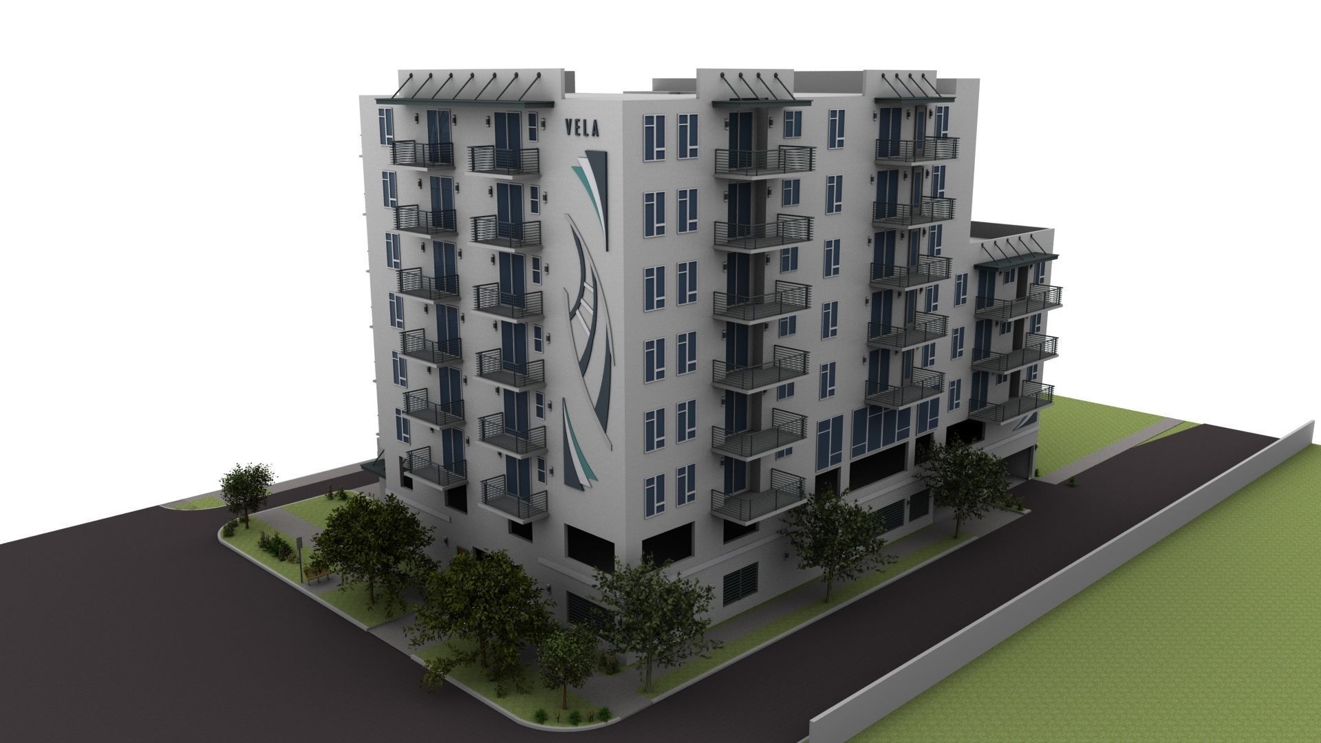 Eight Story Condo 3D model | CGTrader