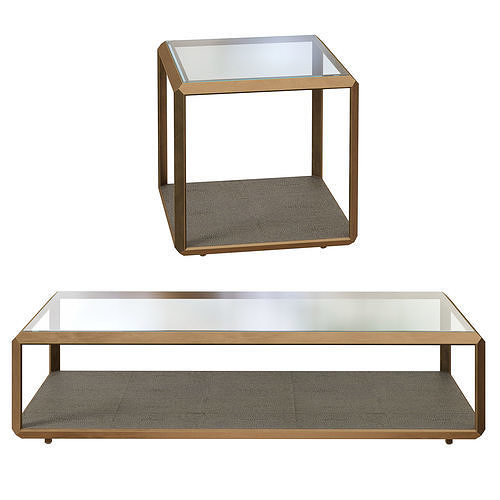 3D model Coco Republic Max Glass console side table and coffee tables VR / AR / low-poly | CGTrader